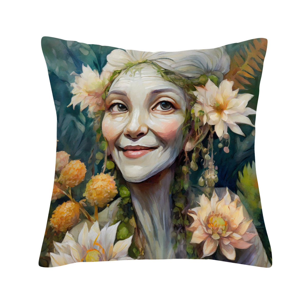 Woodland Elder Tree Spirit Cushion Cover Woodland Gatherer Australia