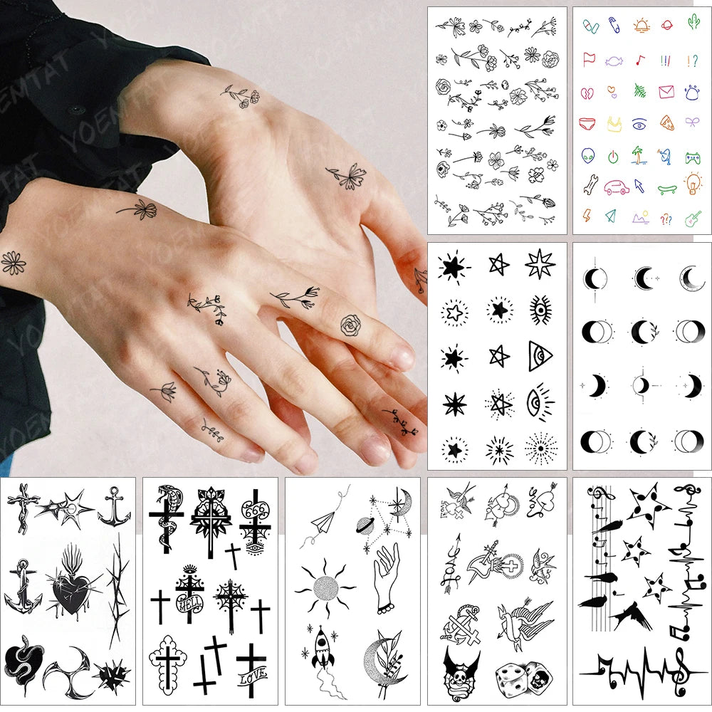 Small Simple Line Drawing Temporary Tattoos Woodland Gatherer Gifts