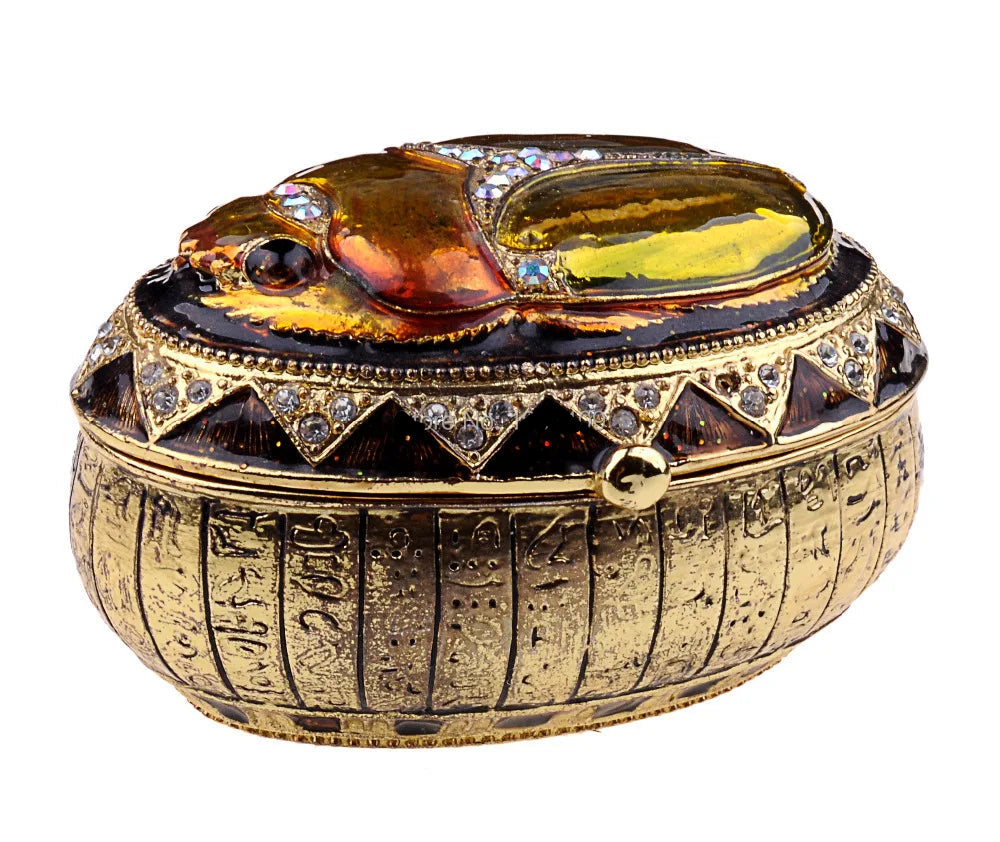 Egyptian Scarab Beetle Trinket Box Woodland Gatherer Gift Store AUST