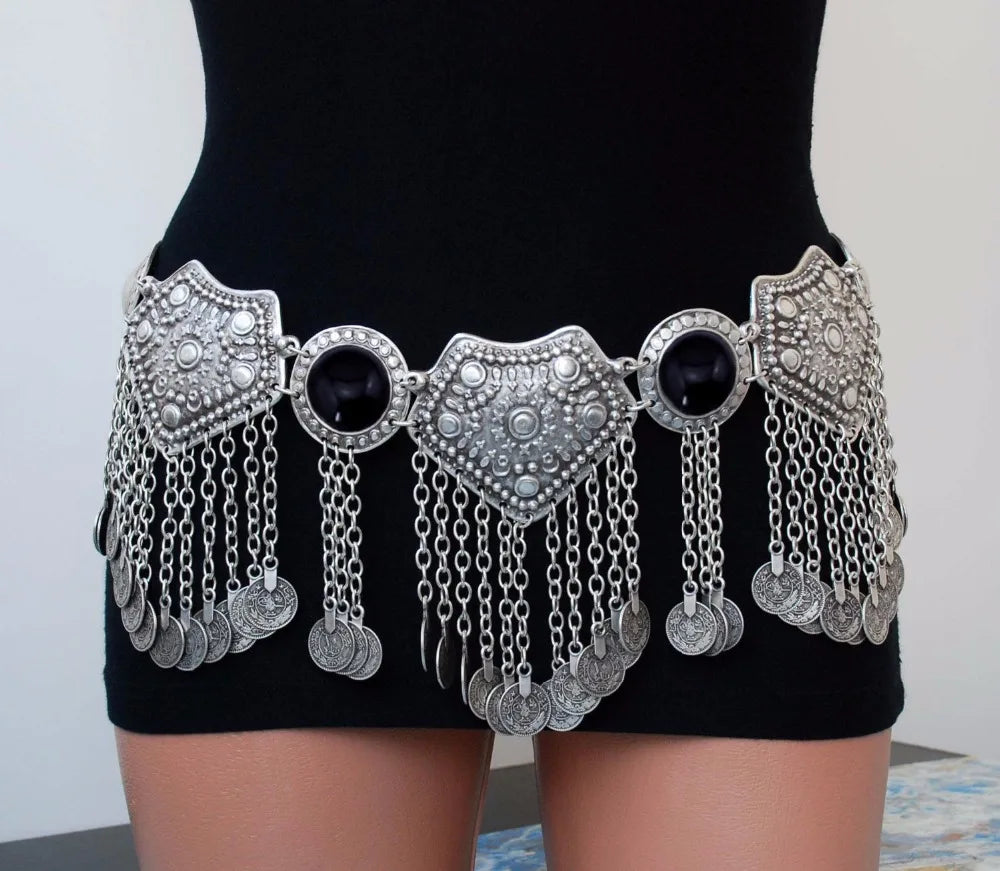 Gypsy Vintage Silver Belt Bohemian Belly Dance Chain | AU Online Shop ...