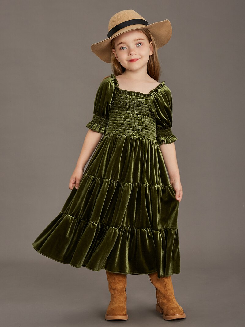 Girls Velvet Photoshoot Dresses Woodland Gatherer Australia BNPL Humm