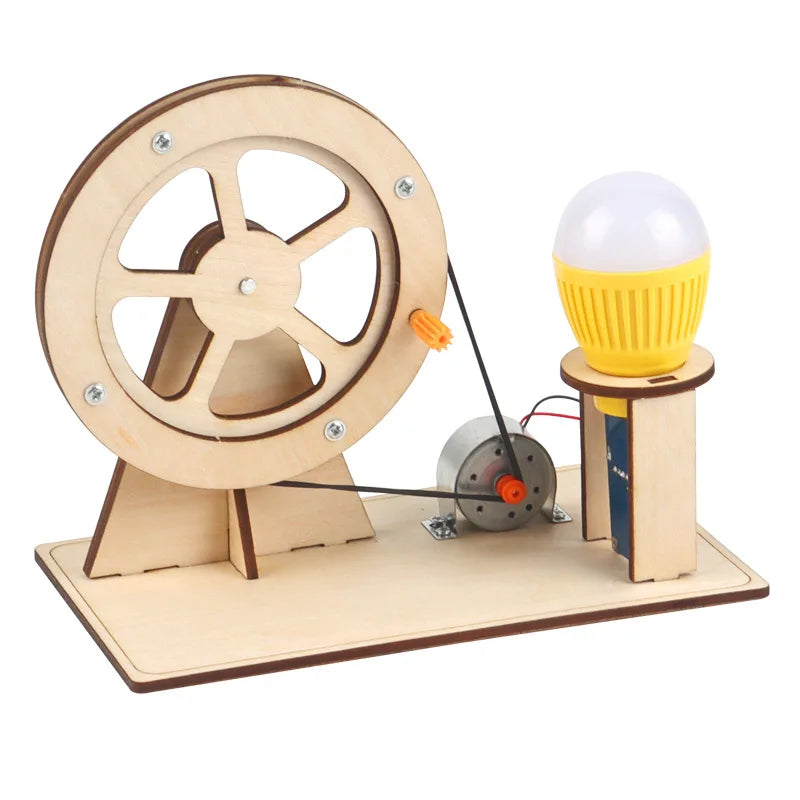 Wooden Hand Generator Kids Science Toy STEM Technology Gadget Physics ...