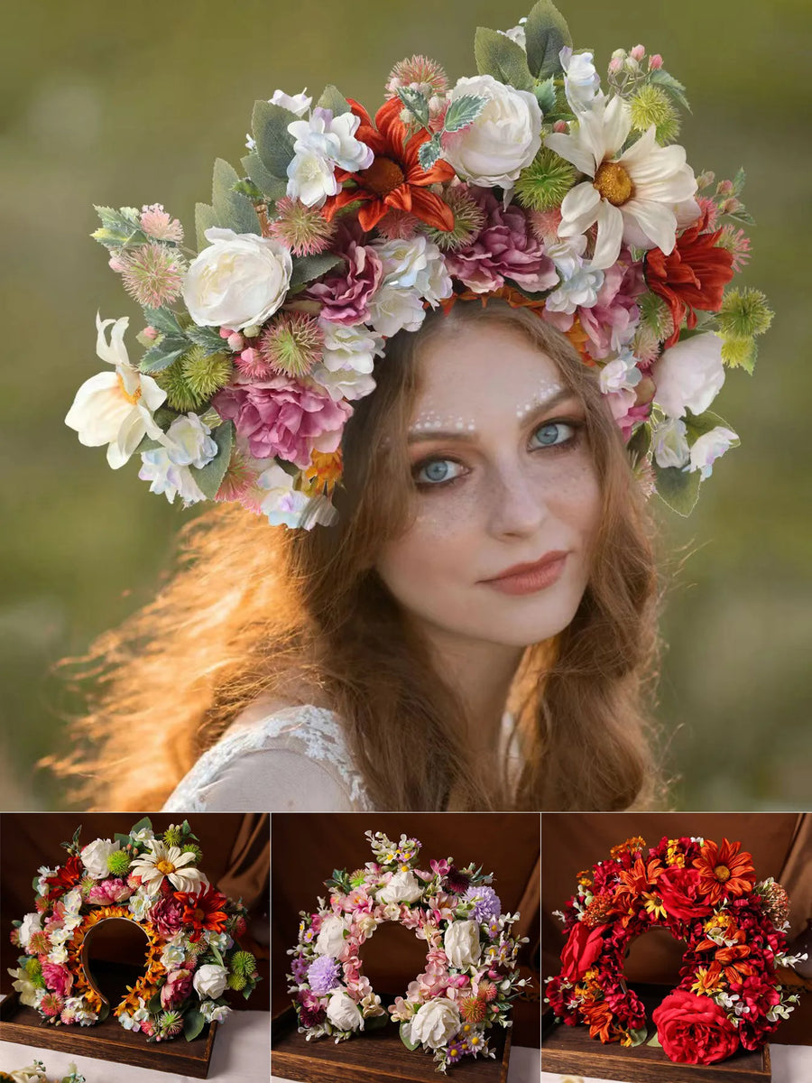 Flower Fae Head-Dress Headband Hair Wreath Woodland Gatherer Australia