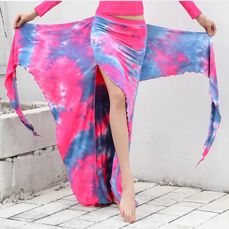 Asymmetric Belly Dance Tie-dry Skirt Woodland Gatherer Australia BNPL