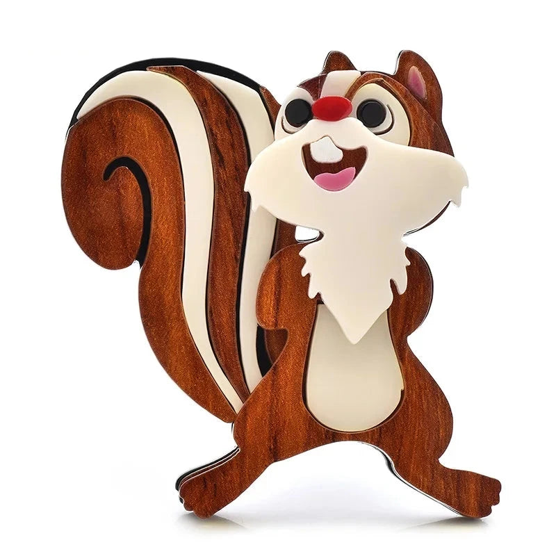 Chipmunk Acrylic Brooch Woodland Gatherer Gift Shop Australia BNPL