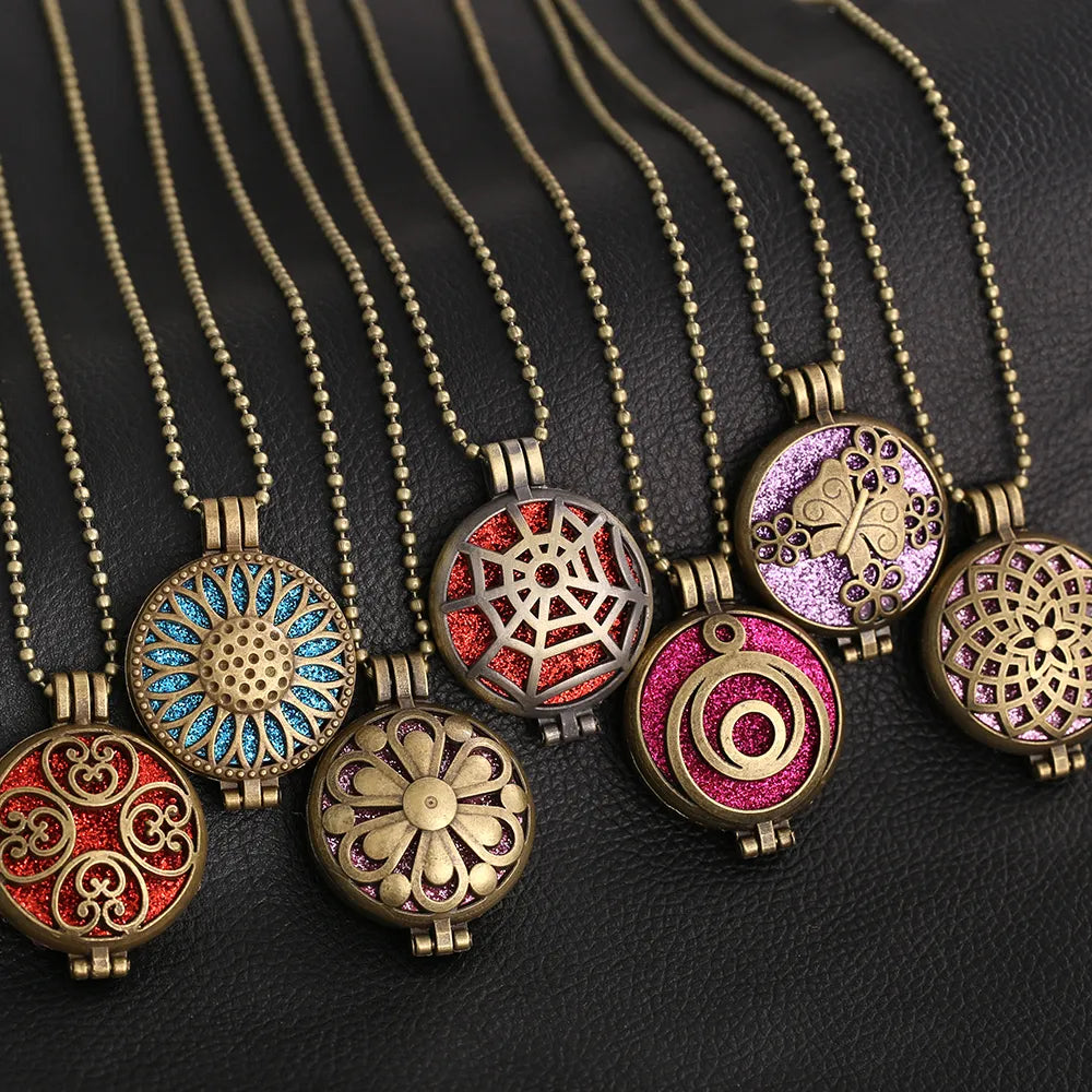Aromatherapy Diffuser Necklaces Perfume Essential Oil Diffuser Lockets ...