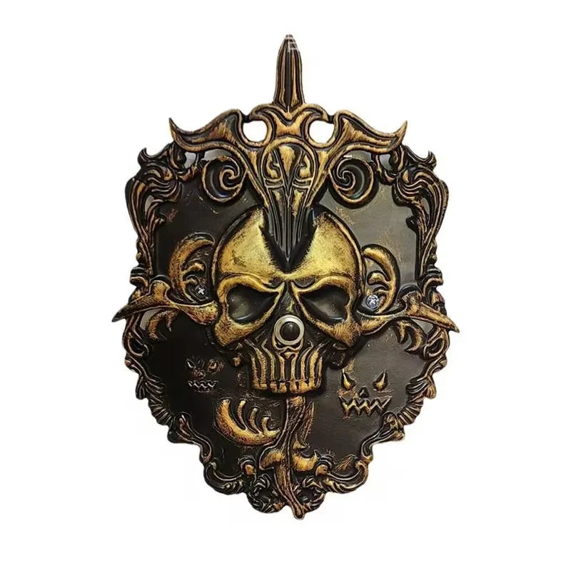 Skull Doorbell Halloween Decorative Haunted House Doorbell Props ...