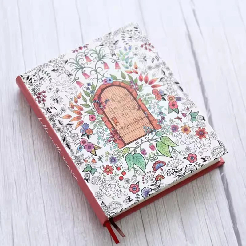 Colouring Notebooks Hardcover Art Journal 148 Sheets Illustrated Diary ...