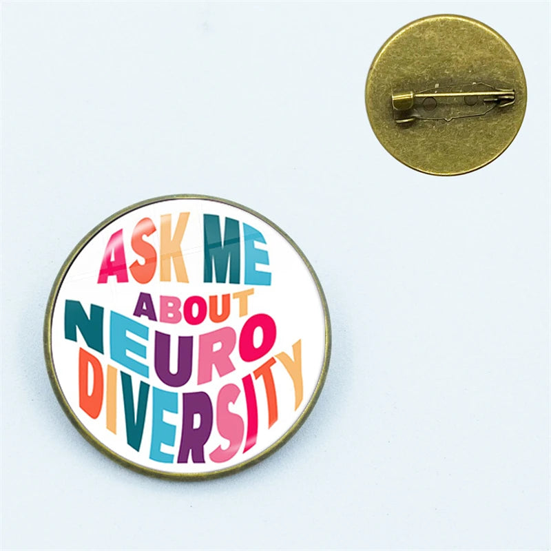 Neurodiversity Autistic Pins Badges Woodland Gatherer Gift Store AUST