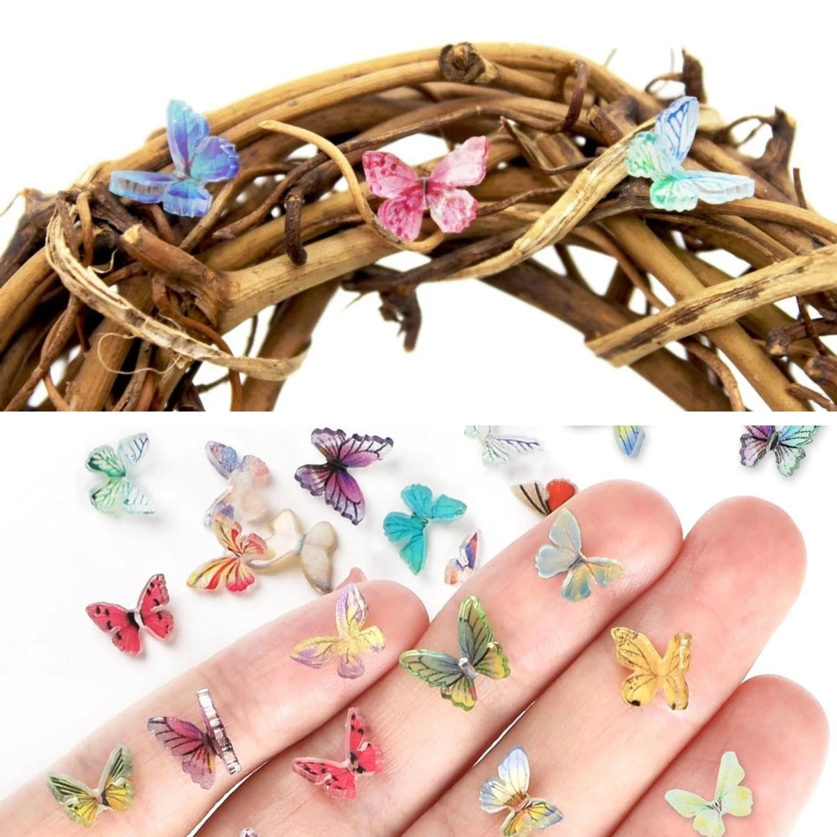 Tiny Miniature Butterflies Fairy Garden Accessories Mini Resin Figurin ...