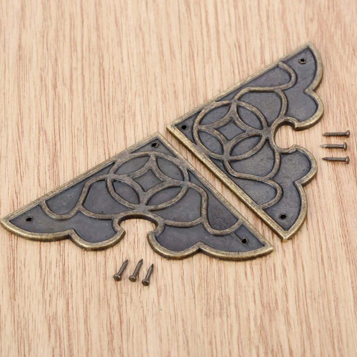 Two Decorative Metal Box Corners 54mm Furniture Jewellery – Woodland ...