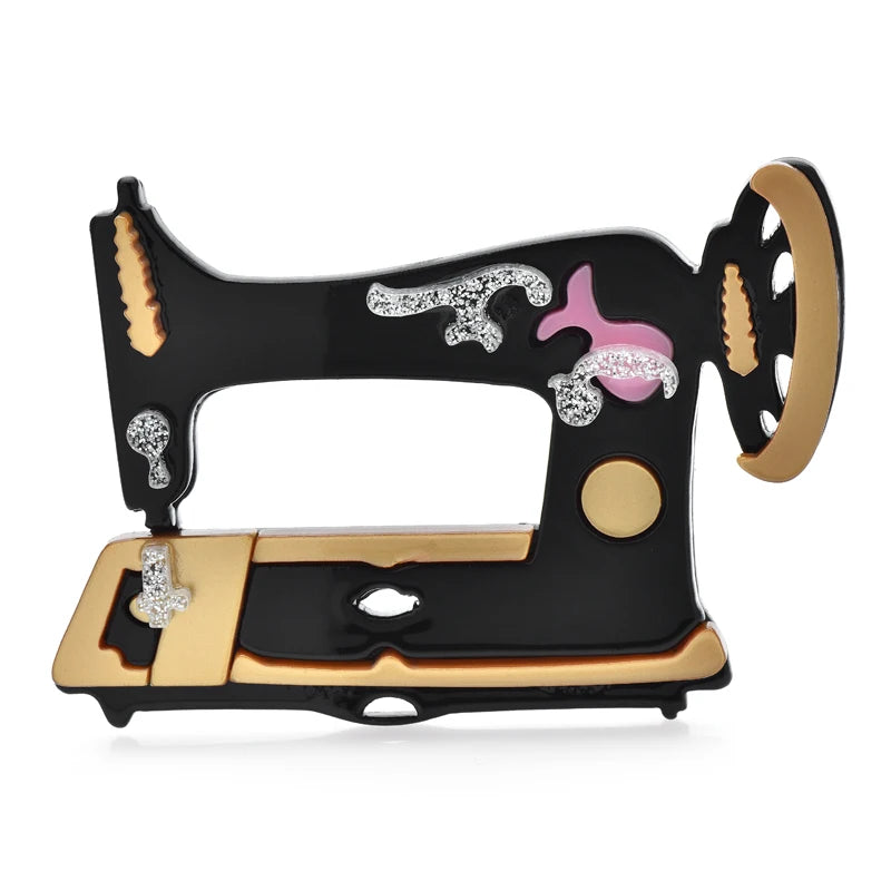 Sewing Machine Acrylic Brooch Woodland Gatherer Gift Shop Australia