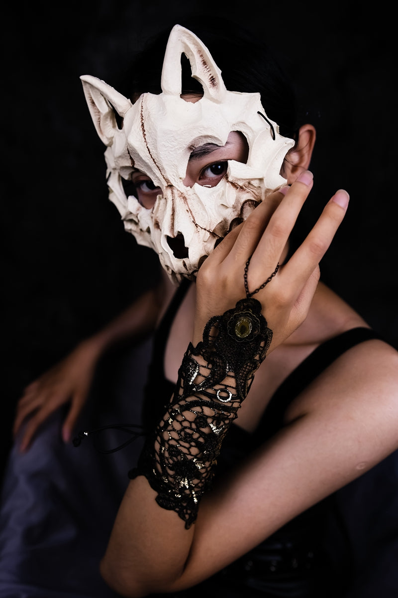 Animal Skeleton Masks Soft Half Face Mask Costume Prop Cosplay ...