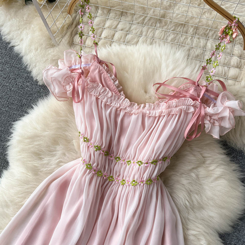 Spring Fae Pink Garden Party Dress Woodland Gatherer Shop Australia