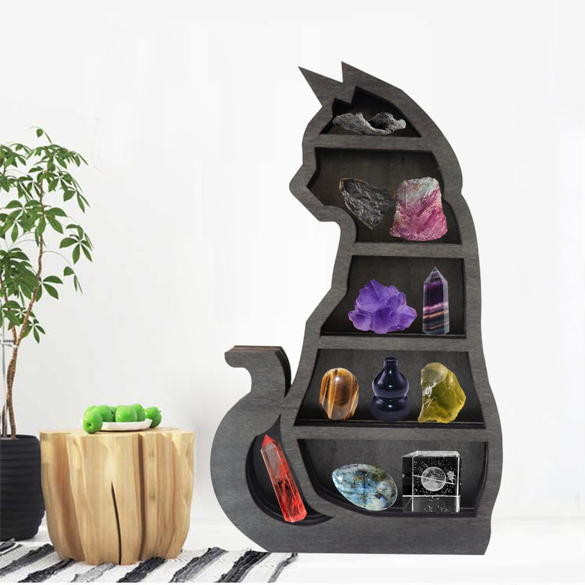 Wooden Crystal Display Shelves Woodland Gatherer Shop Australia BNPL