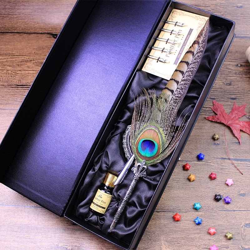 Dream Weaver's Quill Feather Calligraphy Dip Pen Gift Set Australia ...