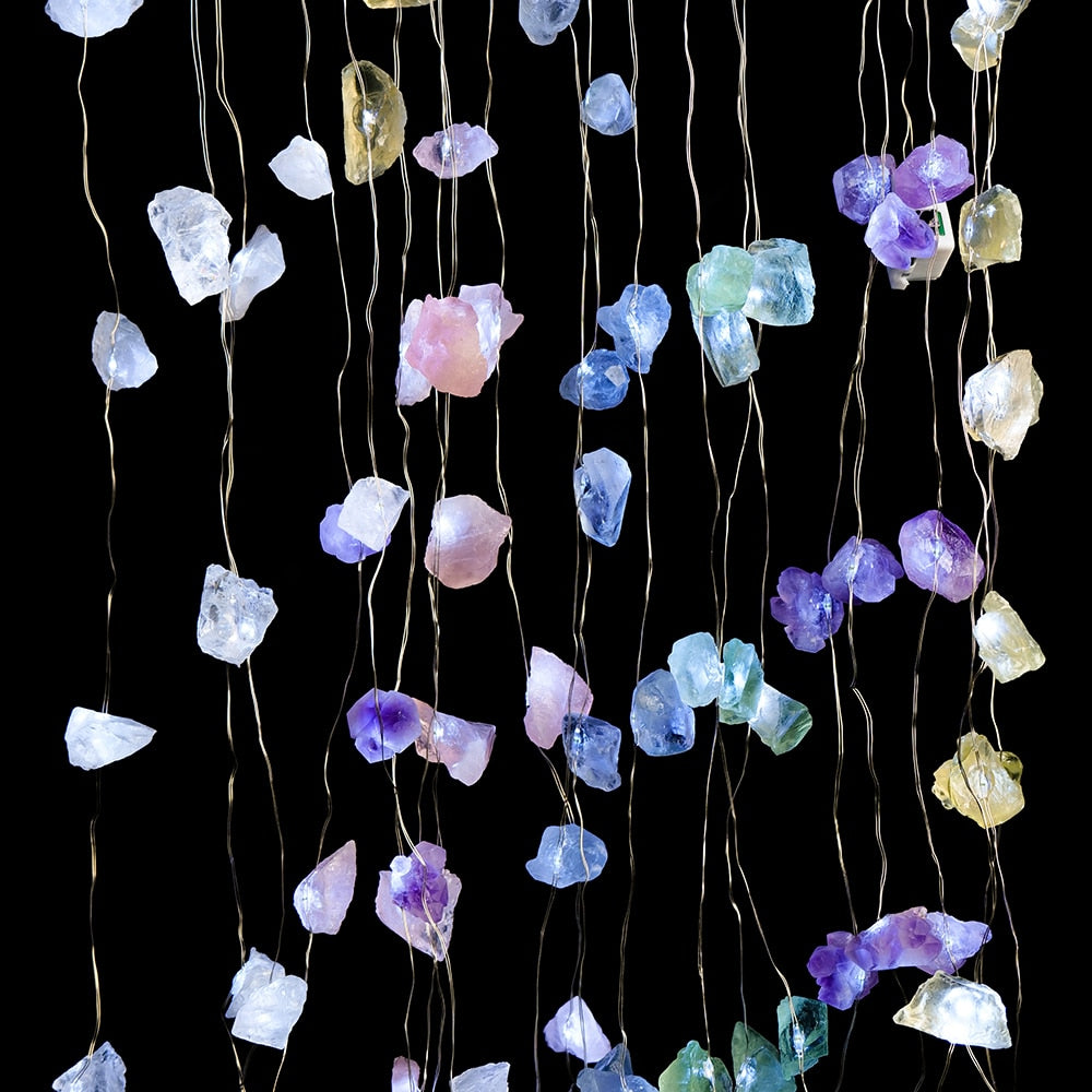 2M Natural Quartz Crystal Energy String Lights Woodland Gatherer Shop