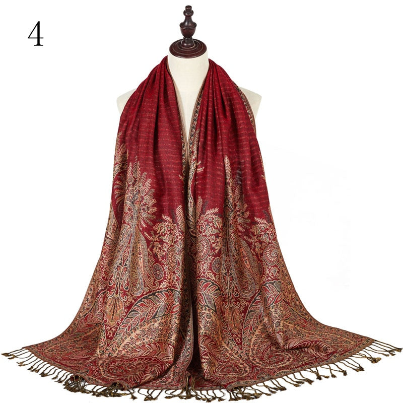 Pashmina Paisley Large Silk Scarf Wrap Woodland Gatherer Shop Afterpay
