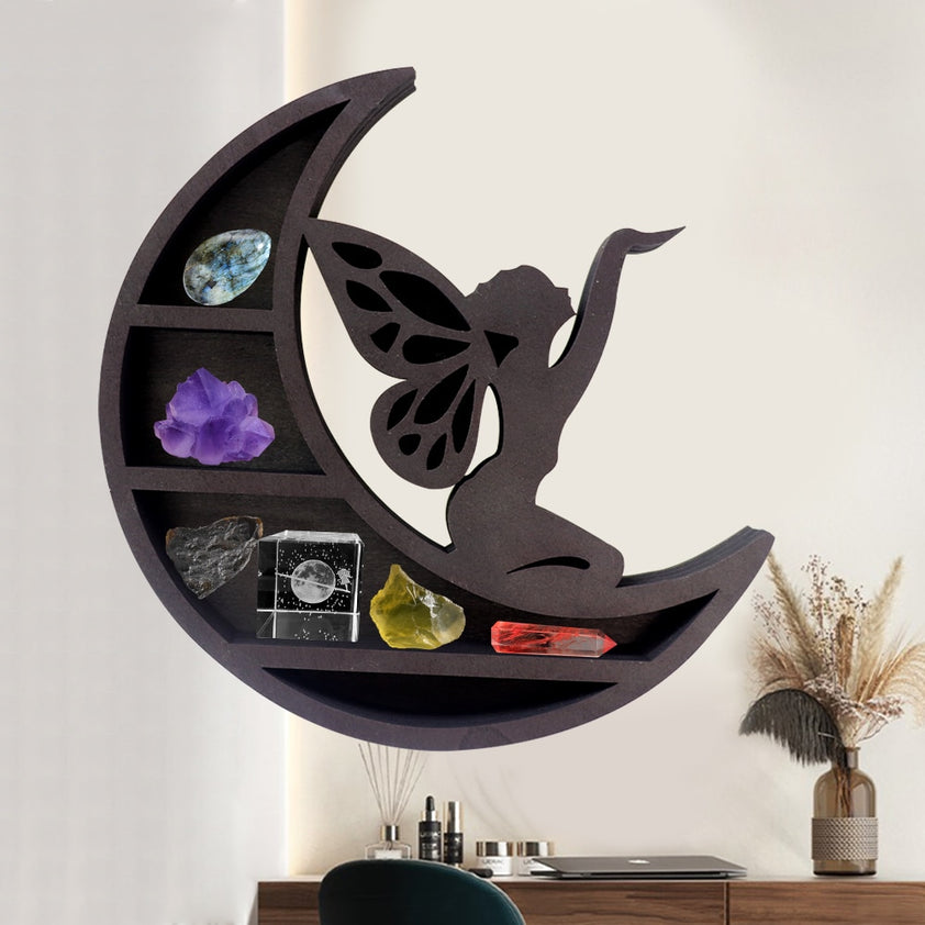 Wooden Crystal Display Shelves Woodland Gatherer Shop Australia BNPL