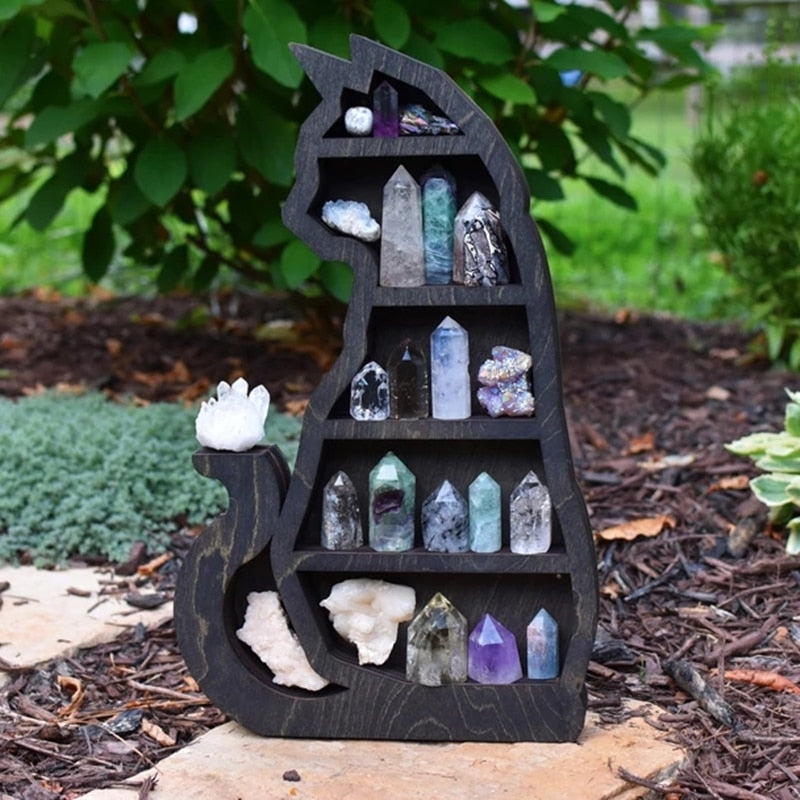 Wooden Crystal Display Shelves Woodland Gatherer Shop Australia BNPL