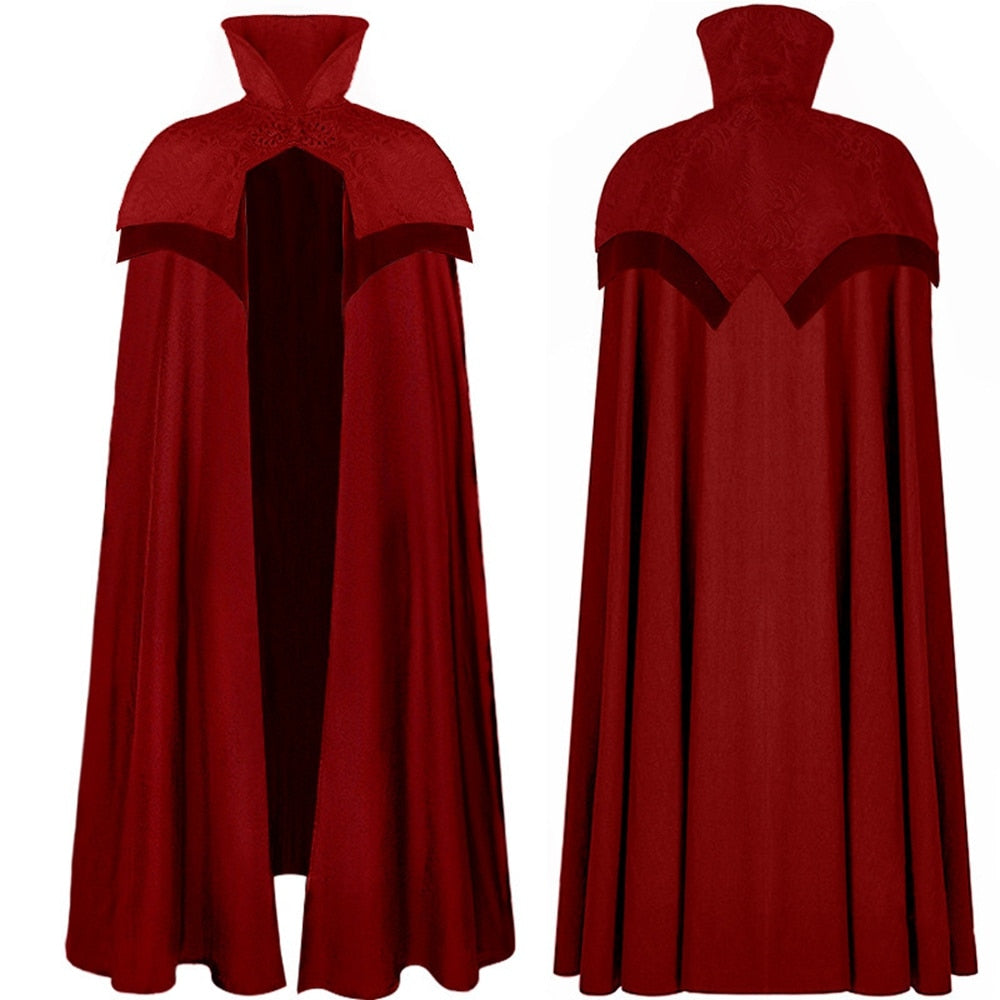 Red or Black Floor Length High Collar Cape Woodland Gatherer Shop AUST
