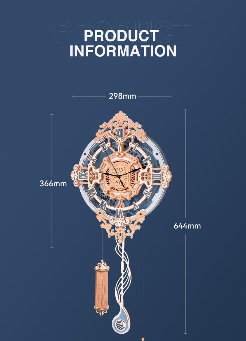 Medieval Carolingian Wall Clock DIY 3D Wooden Model Kit Australia Shop ...