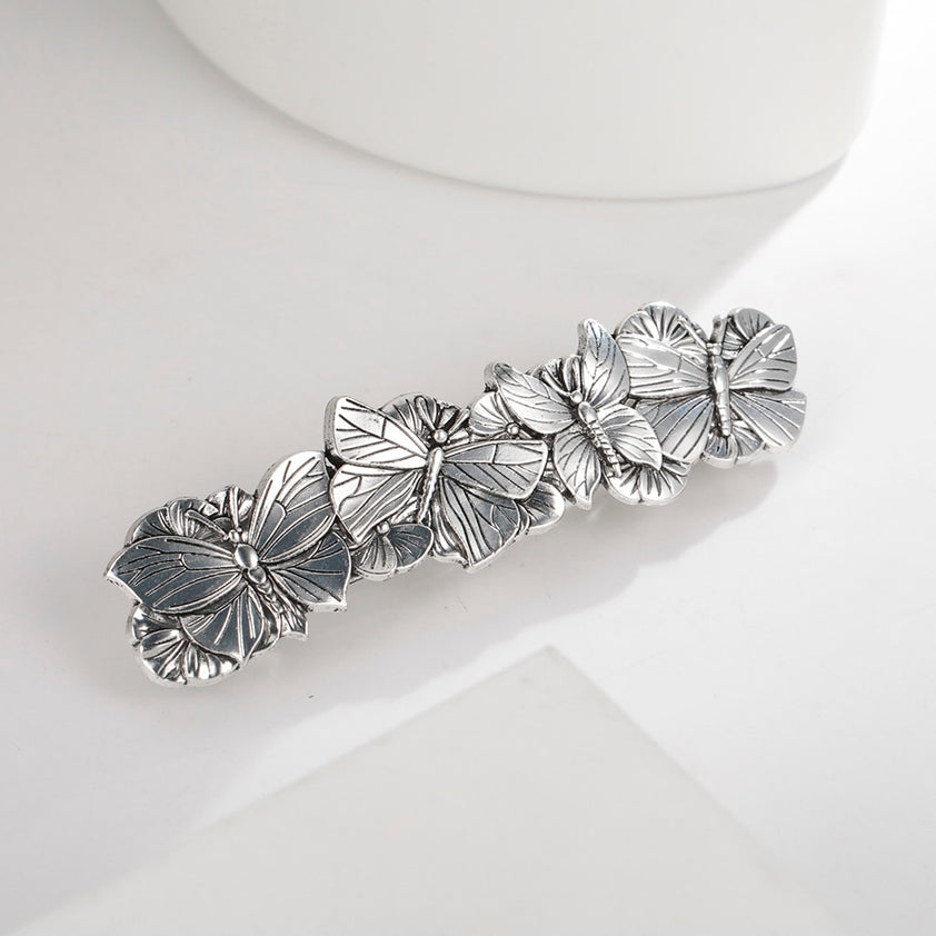 Silver Butterfly Barrette Hair Jewellery Woodland Gatherer Australia