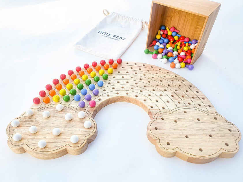 Little Pegs Rainbow Peg Boards | Australian Early Educational Toys ...